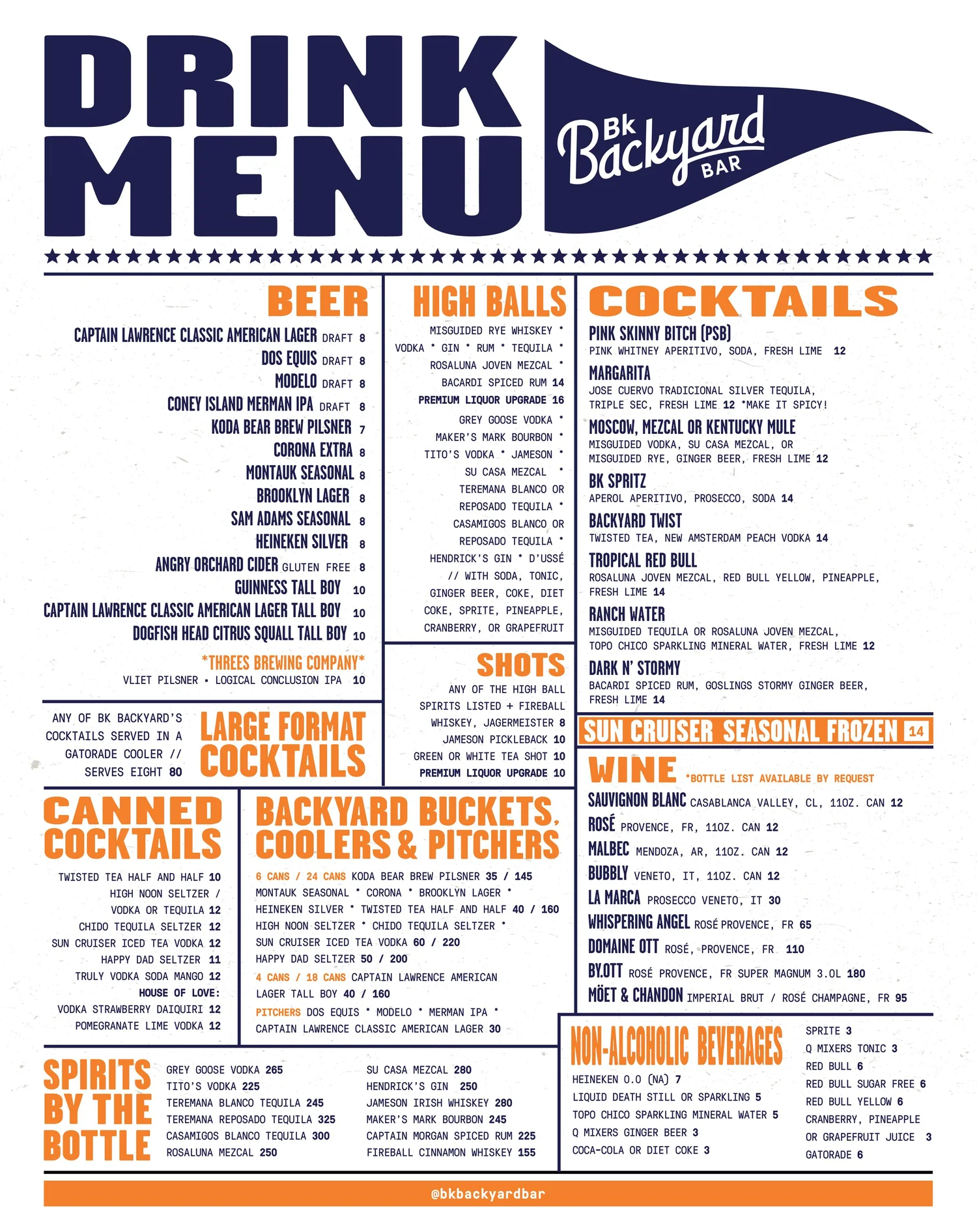 Menu — Bk Backyard