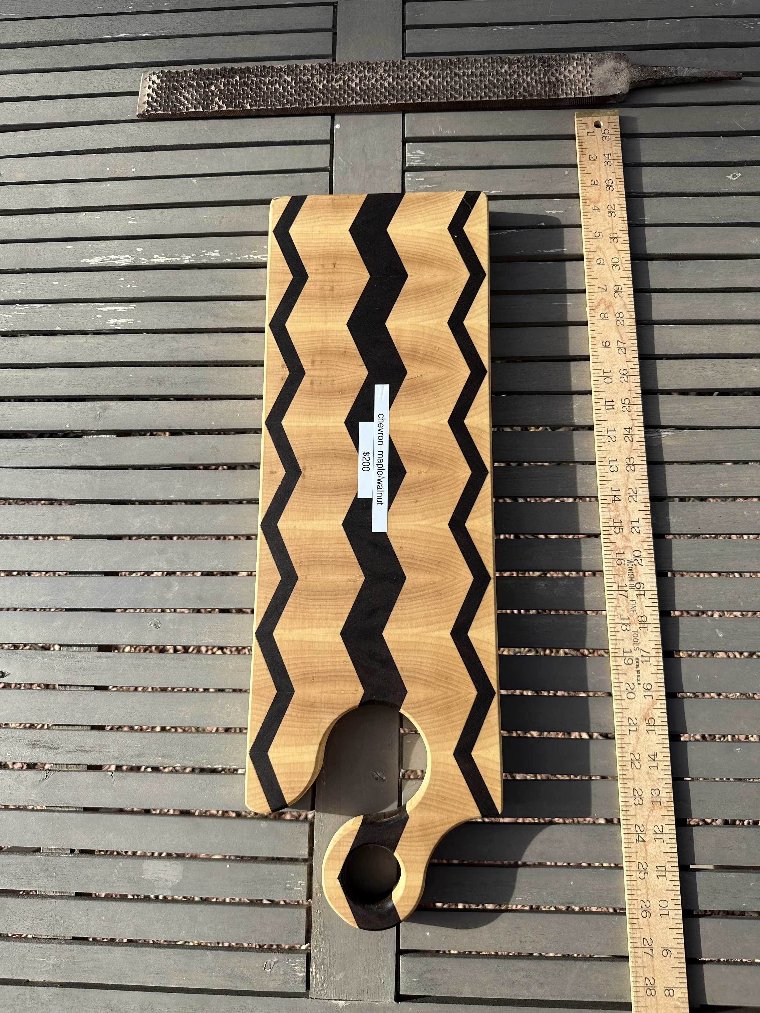 Chevron - End Grain Charcuterie Board — Novak Woodworking