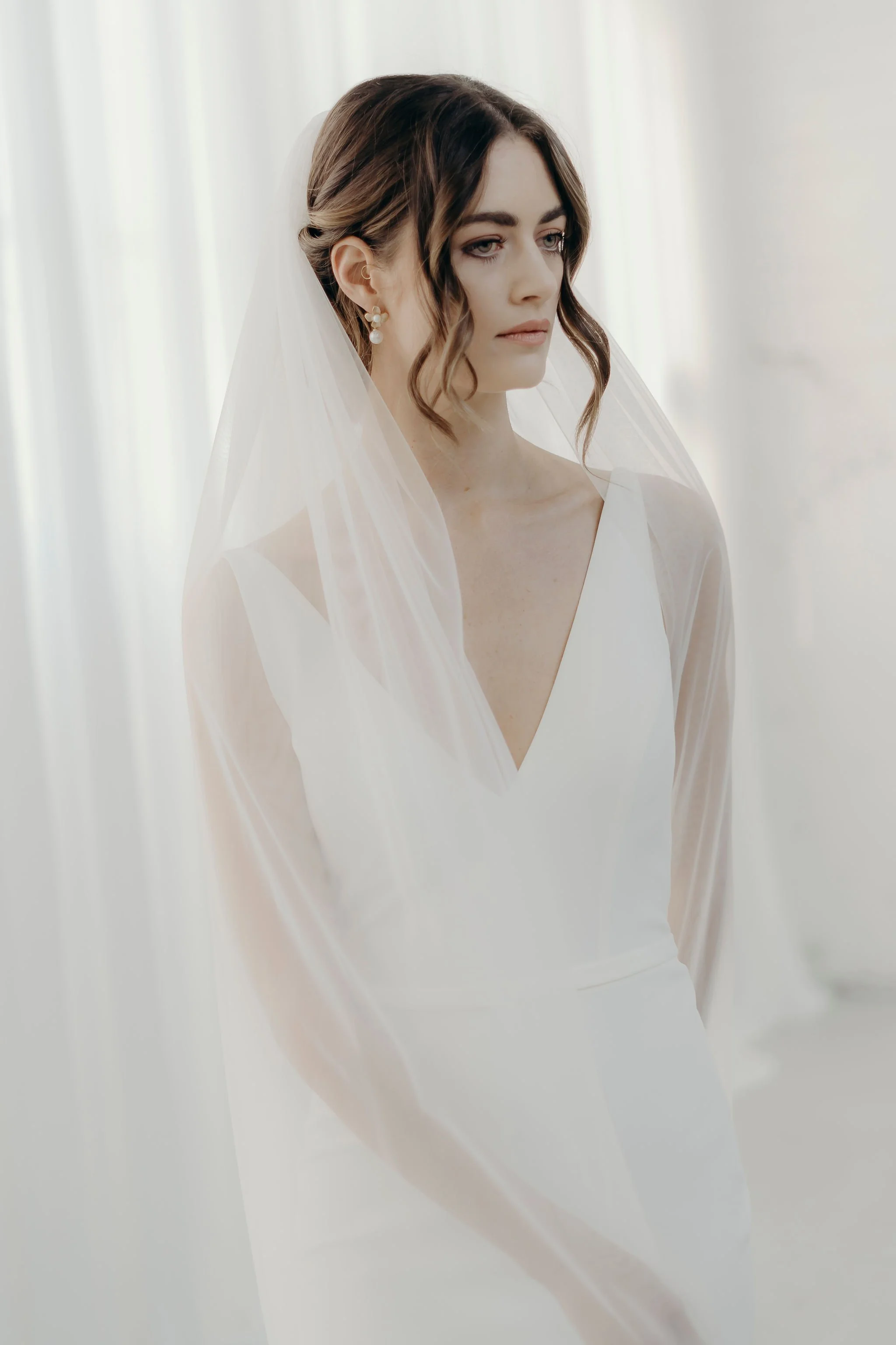 LAYERED PEARL BRIDAL VEIL — Bride + Winter