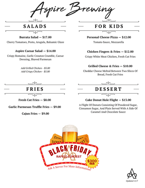 Restaurant — Aspire Brewing