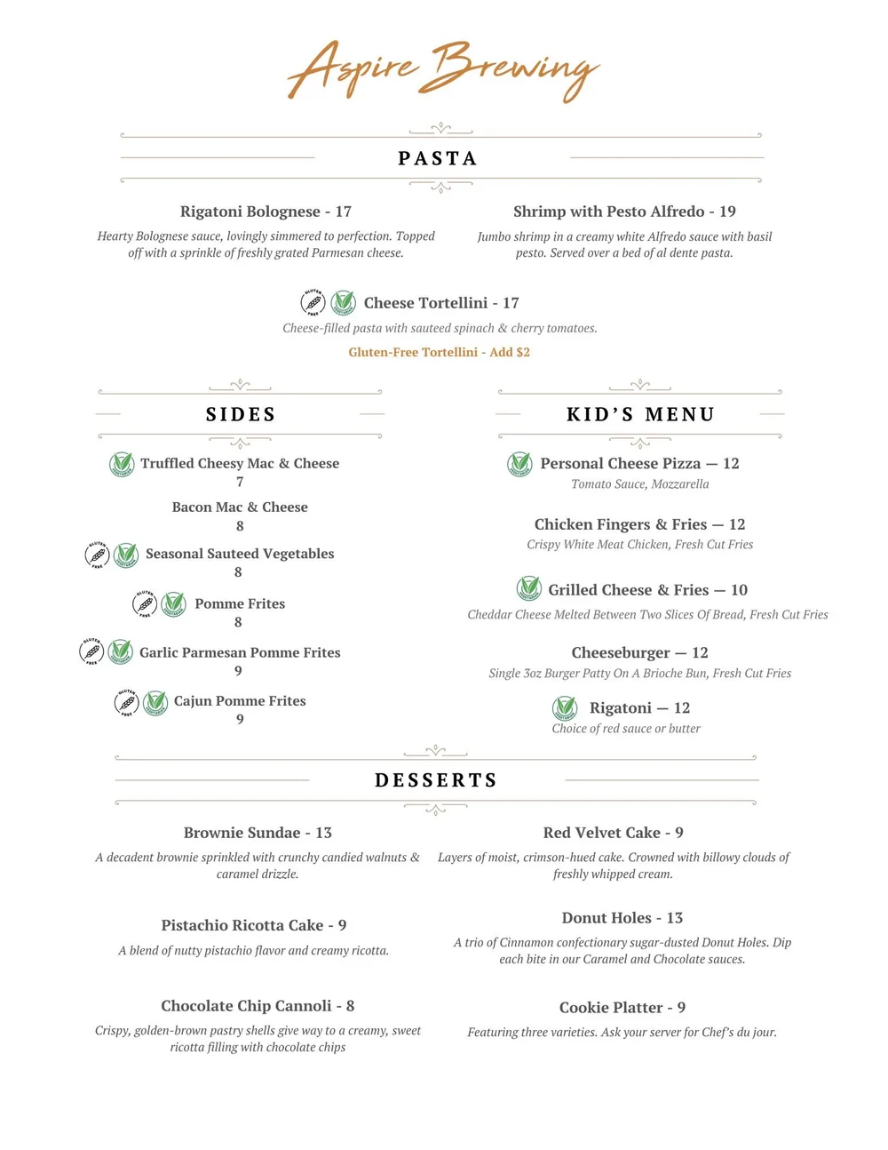 Restaurant — Aspire Brewing