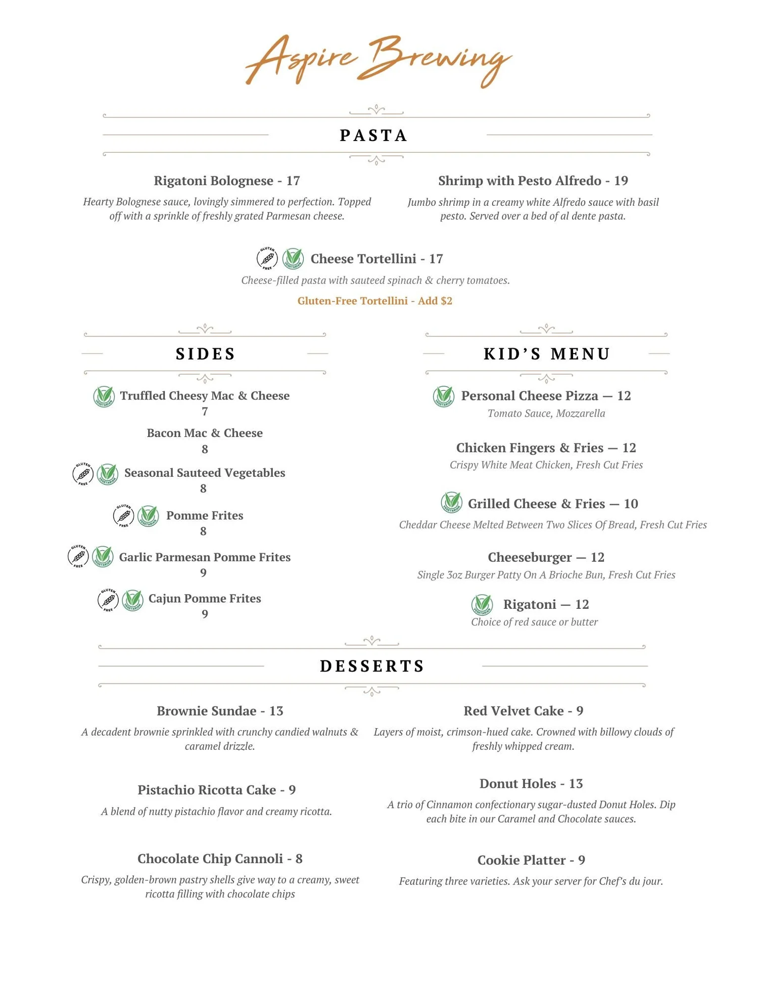 Restaurant — Aspire Brewing