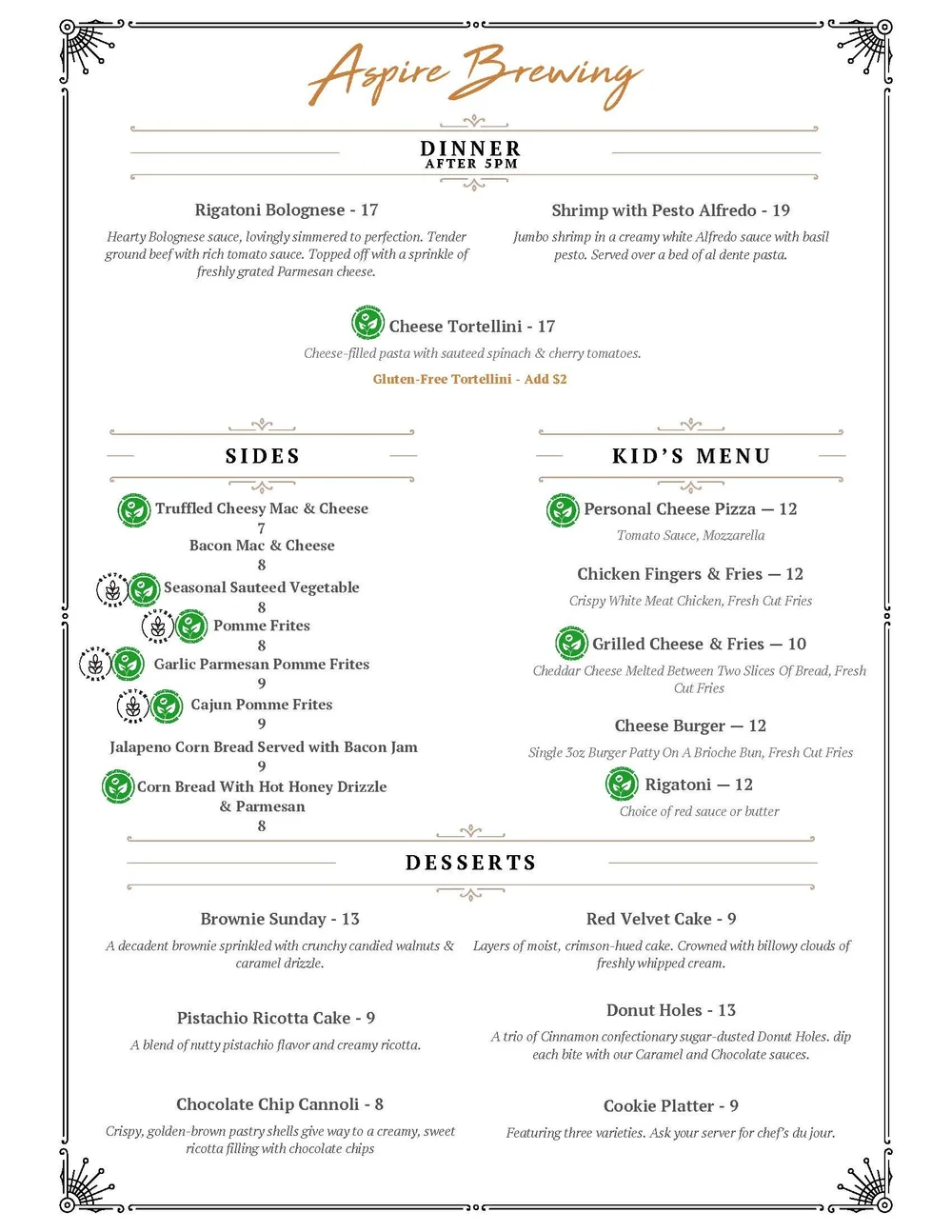Restaurant — Aspire Brewing