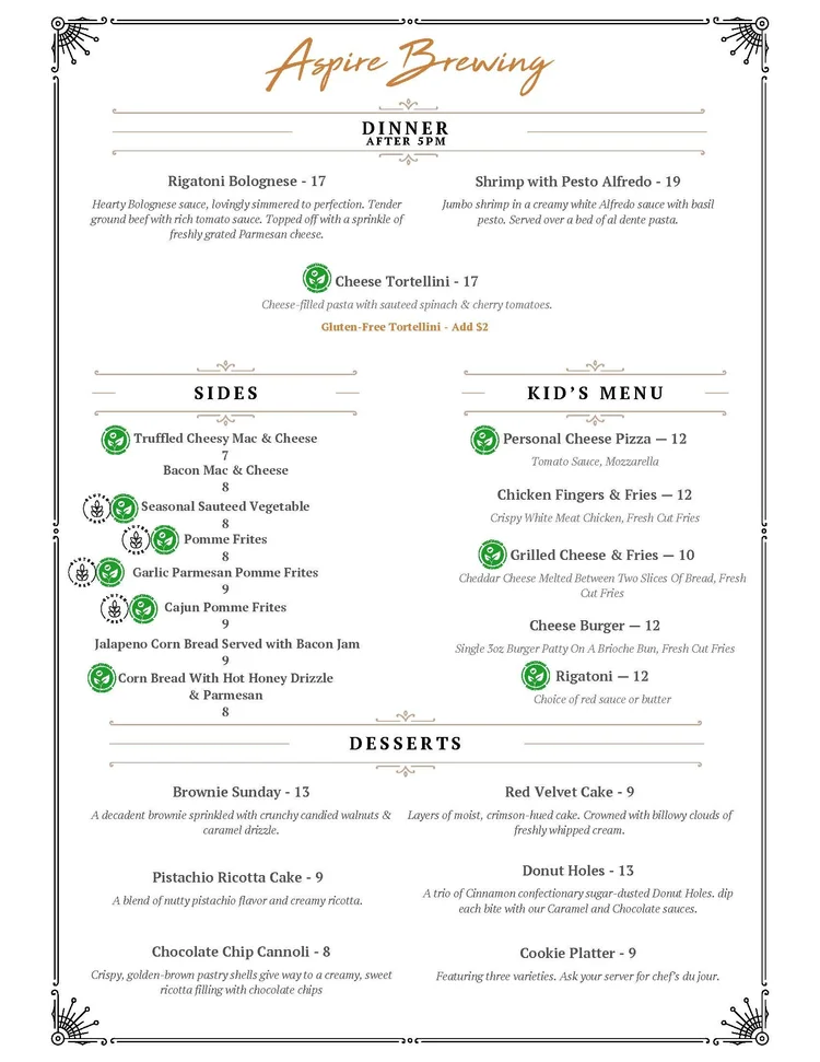 Restaurant — Aspire Brewing