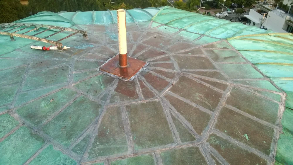Pre-Patinated Copper Roof on Miami Temple | Huber & Associates