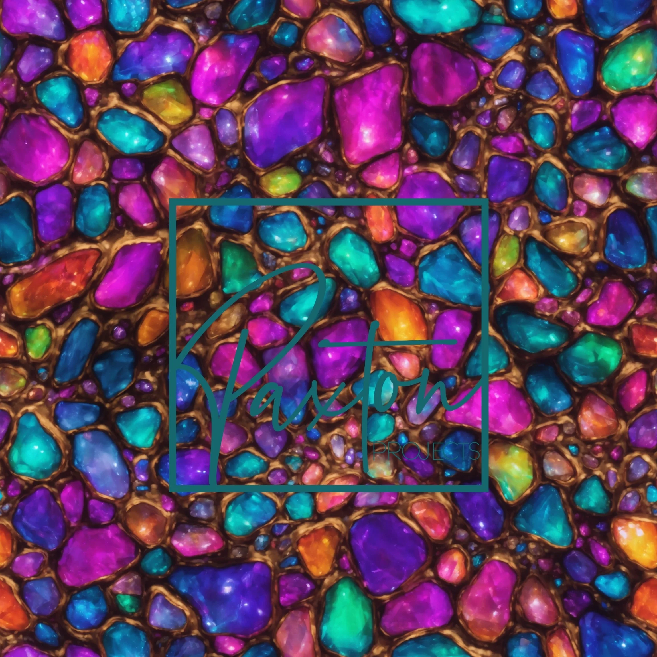 Lit Neon Rainbow Rocks Seamless Pattern — www.paxtonprojects.net