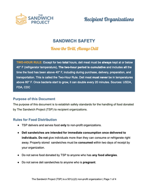 Make Sandwiches — The Sandwich Project