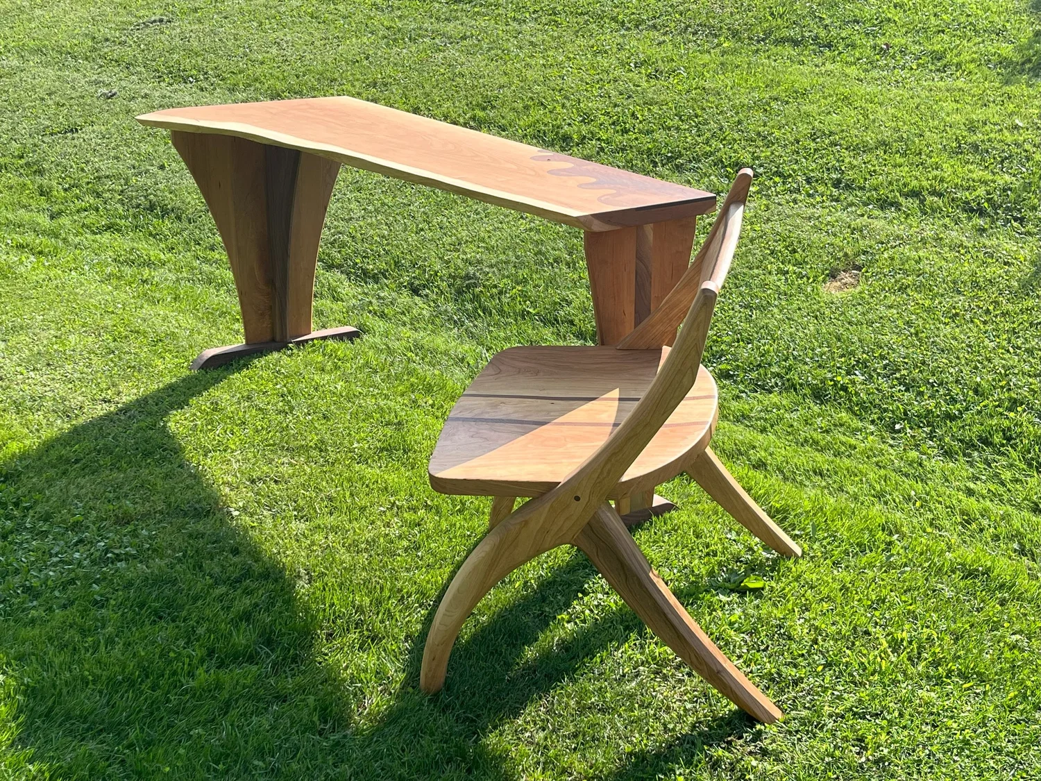 Cherry Desk Chair — Out There Designs LLC