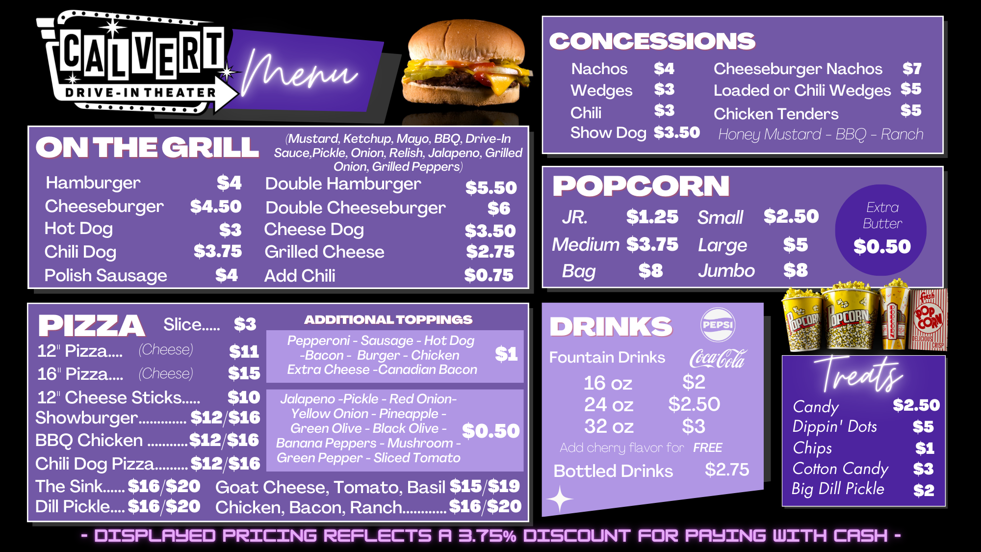 MENU — Calvert Drive-In
