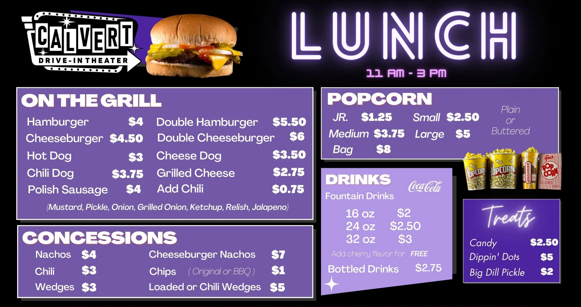 MENU — Calvert Drive-In