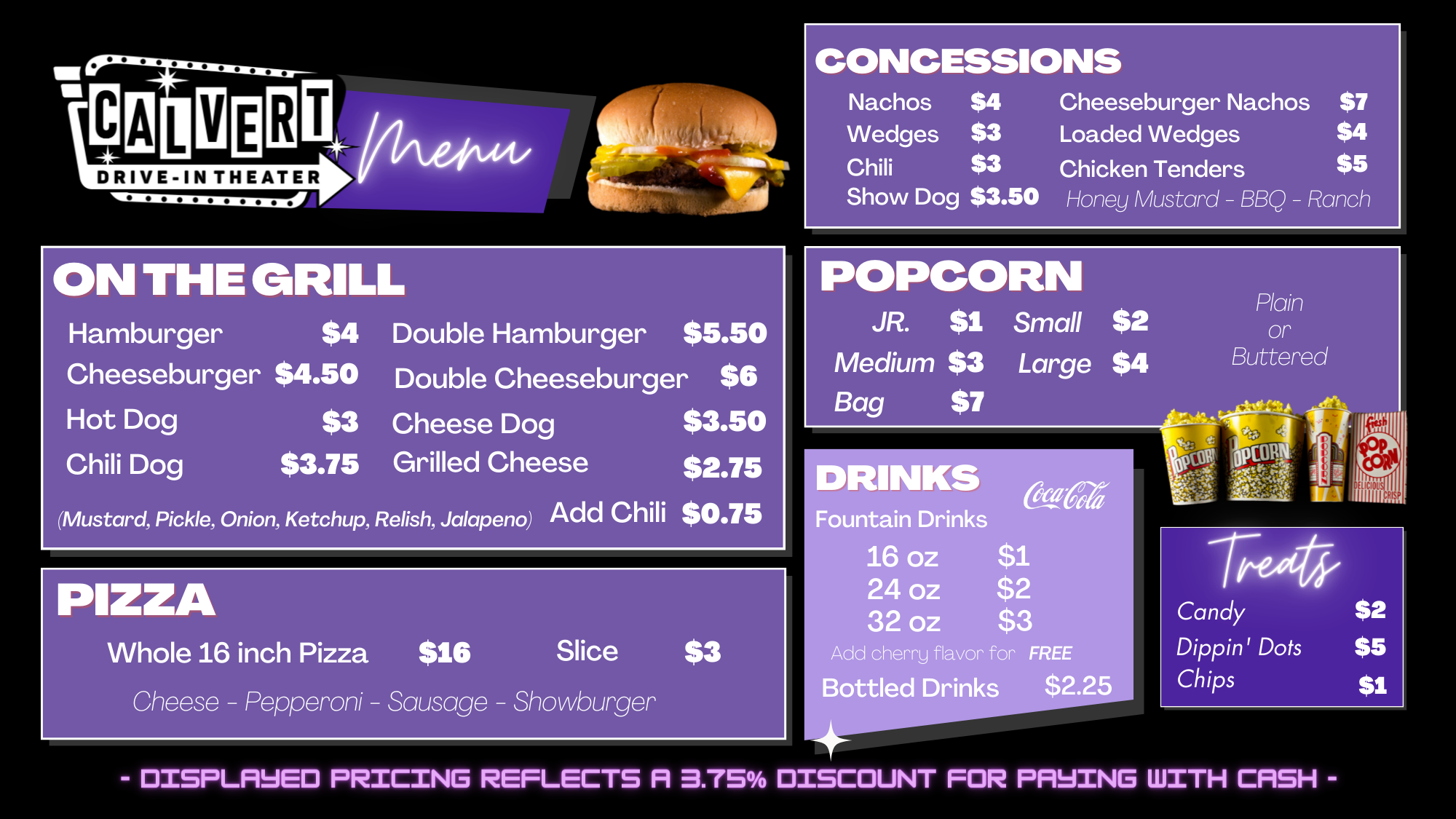 MENU — Calvert Drive-In