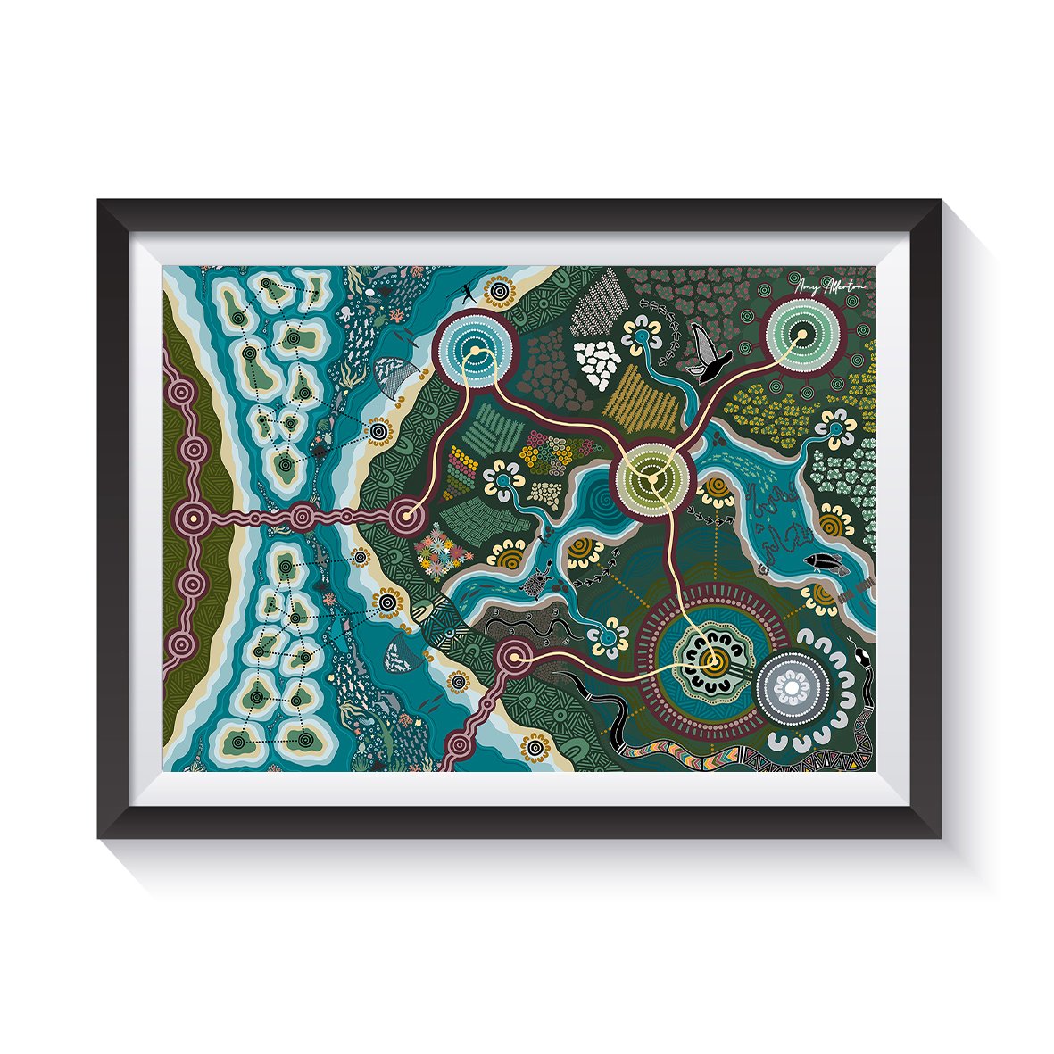 'Protecting our Country, Growing our Future' Aboriginal Artwork by Amy ...