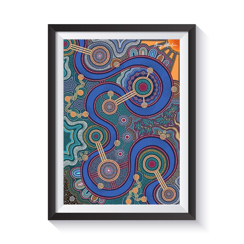 'The River of Unity' Aboriginal Artwork by Amy Allerton — Indigico Creative