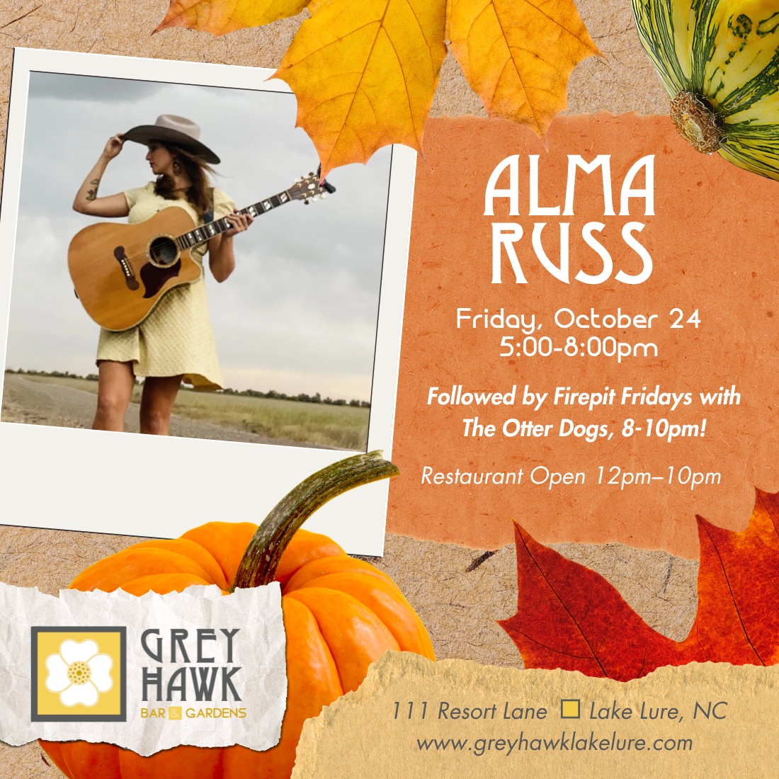 Alma Russ — Grey Hawk Bar & Gardens