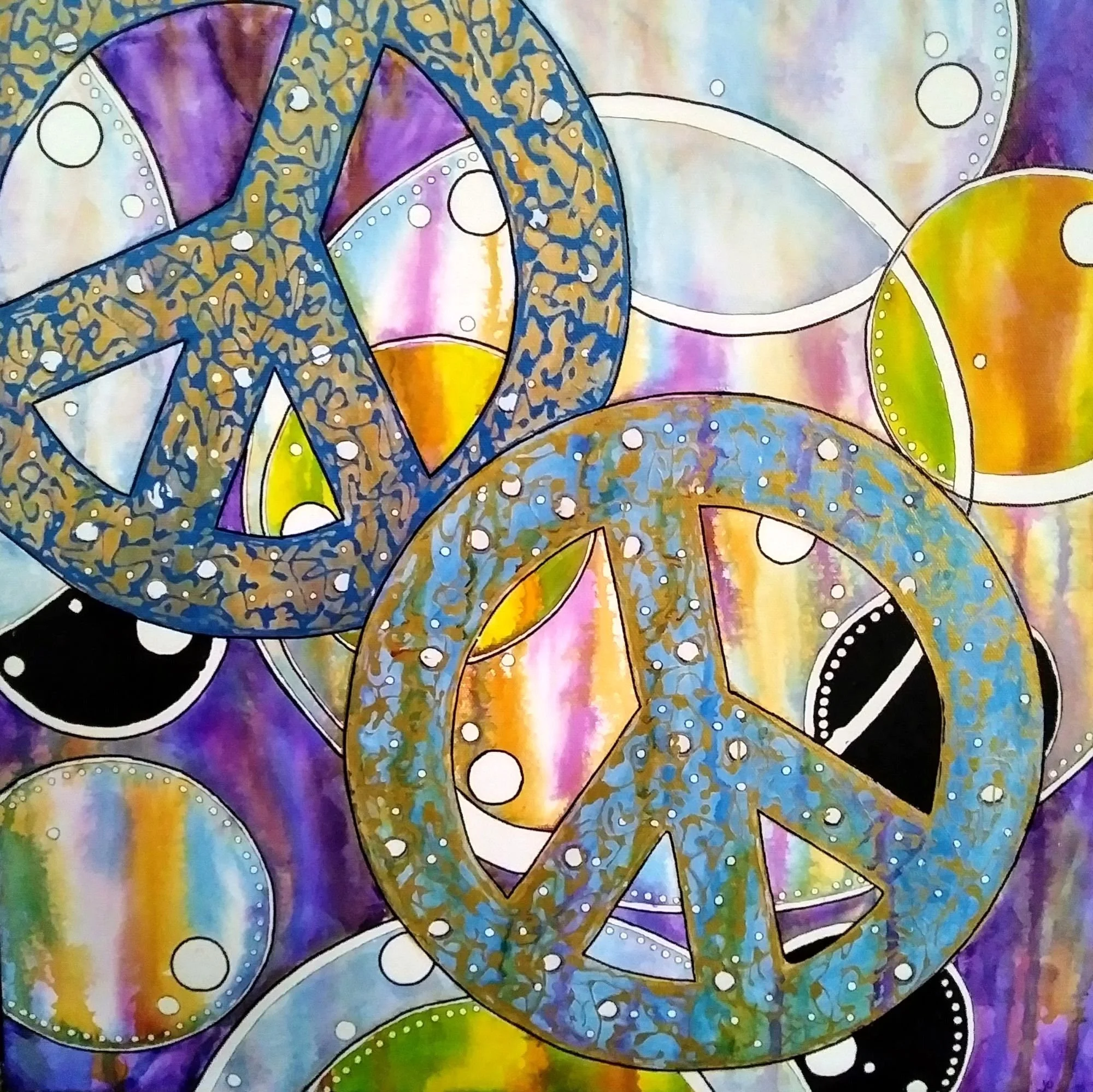 Peace: coasters, buttons, greeting cards — Lisa Ruch