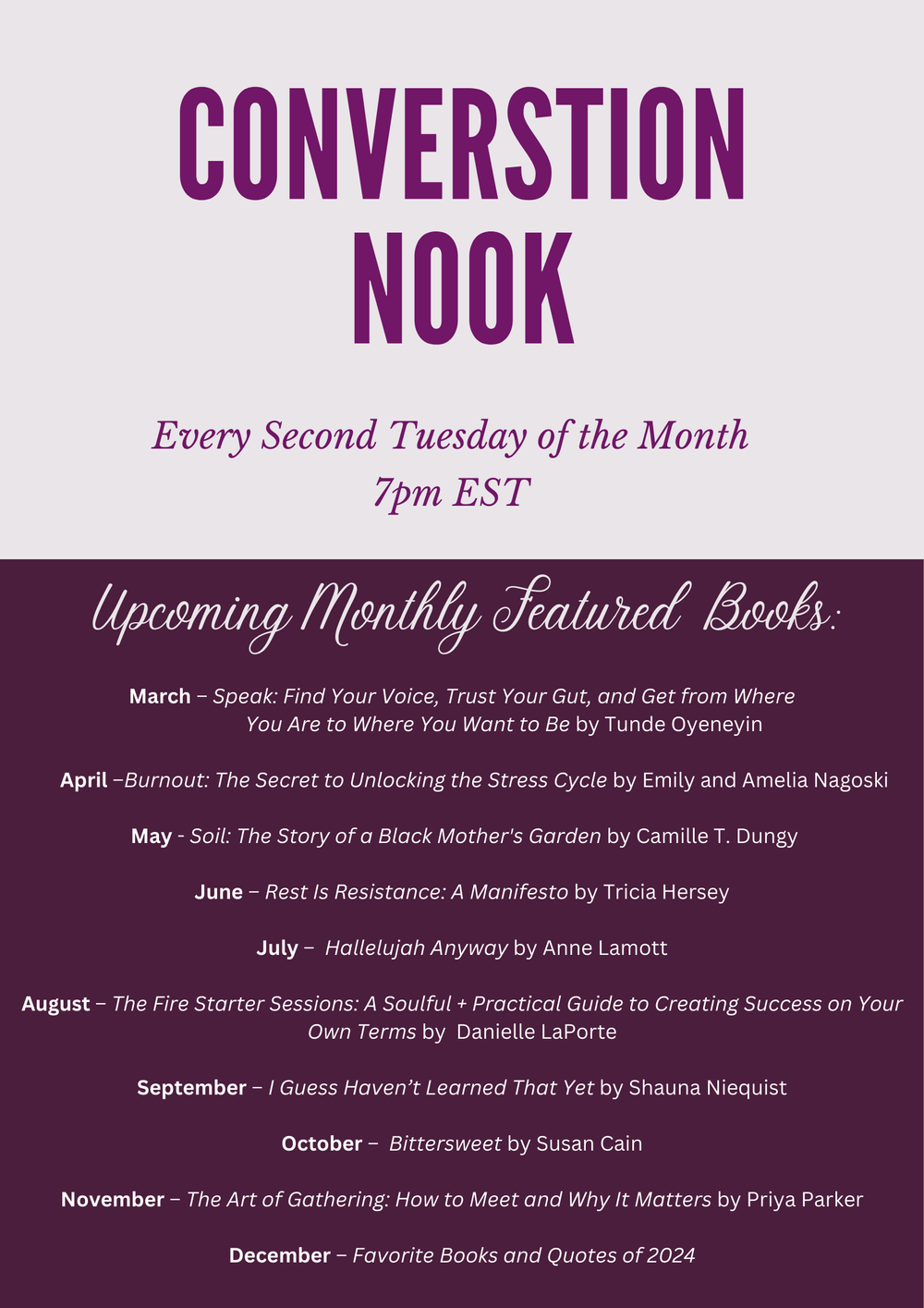 Conversation Nook — The Life Room Connection