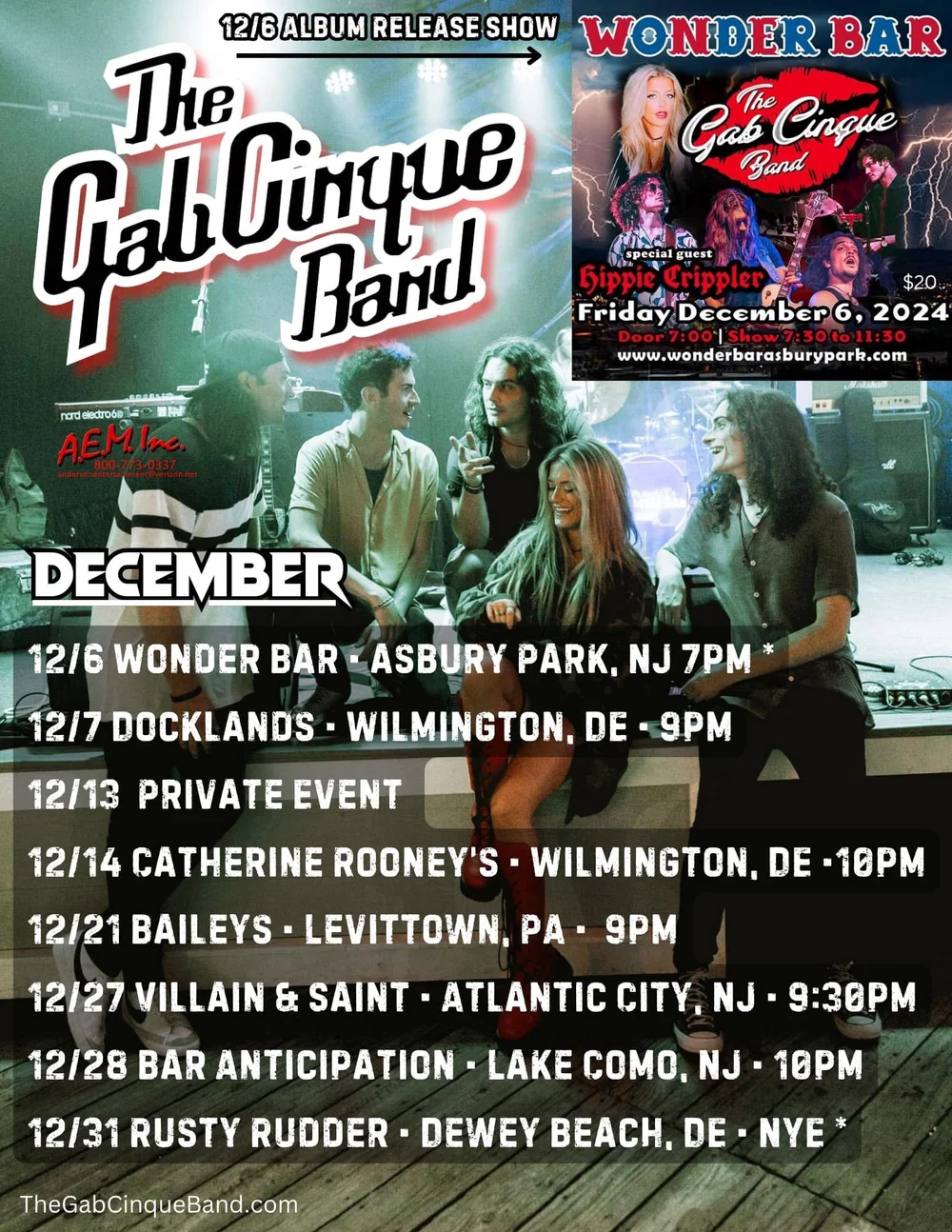 Schedule — The Gab Cinque Band