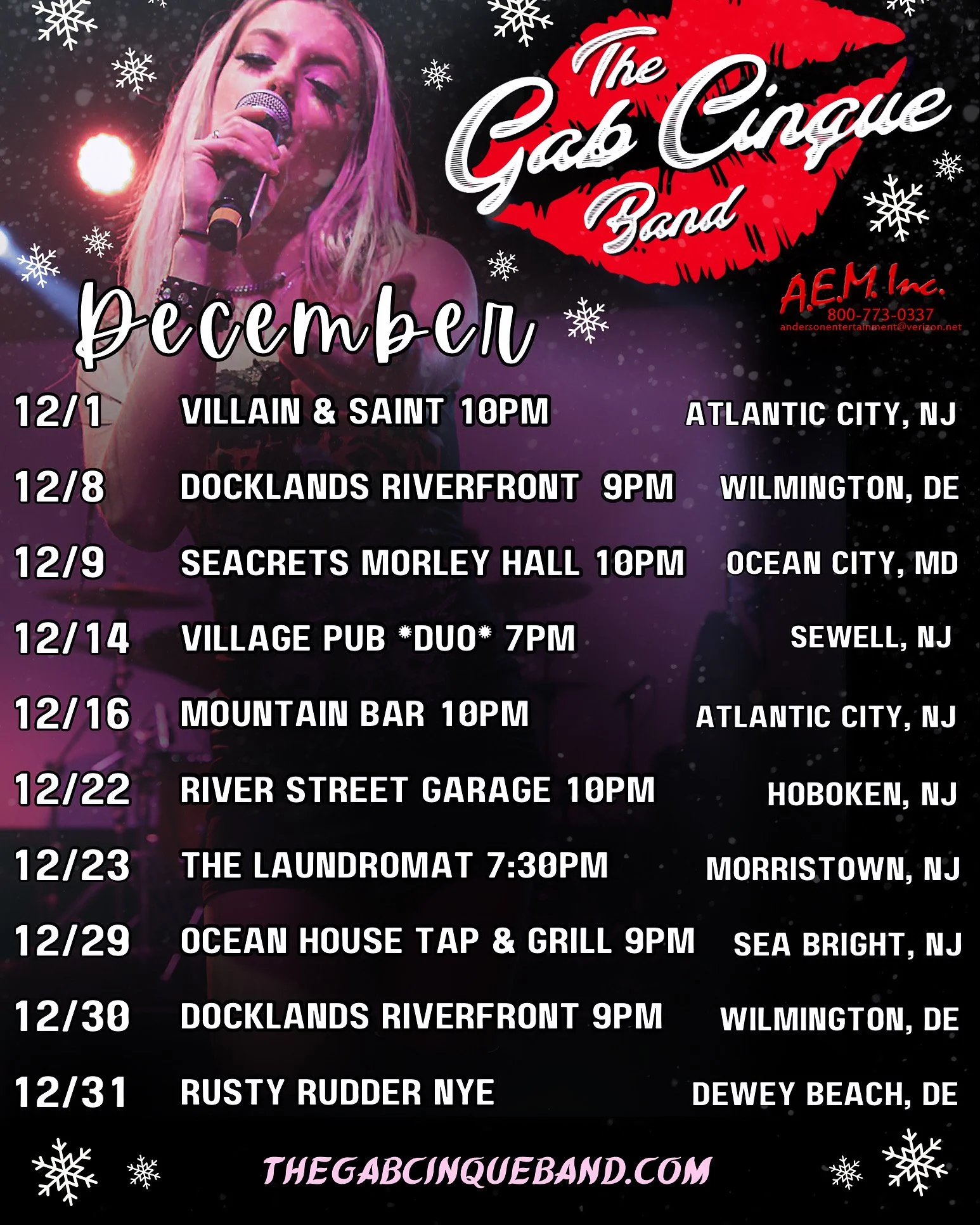 Schedule — The Gab Cinque Band