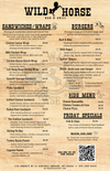 Menu — Wild Horse Bar & Grill
