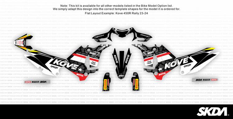 DISTANCE Kove Rally Full Graphics Kit - SKDA Graphics — Kove USA