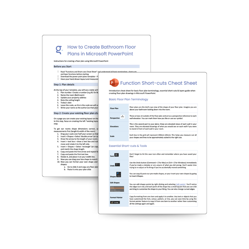 Powerpoint Plans Tutorial — The Bathroom Guide