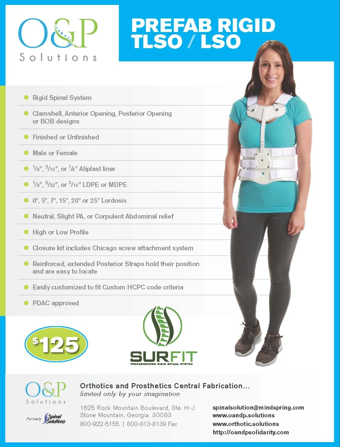 SPINAL PRODUCTS — O&P Solutions