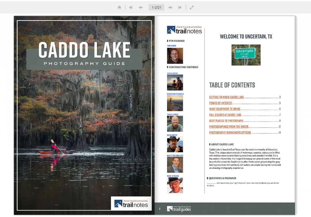 Caddo Lake Photography Guide Book | Best Photographers Trail Guides