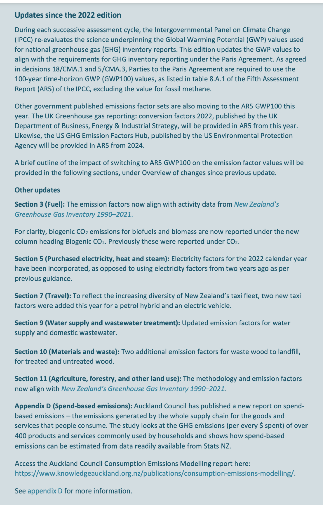 McHugh & Shaw - MfE's 2023 Emission Factors