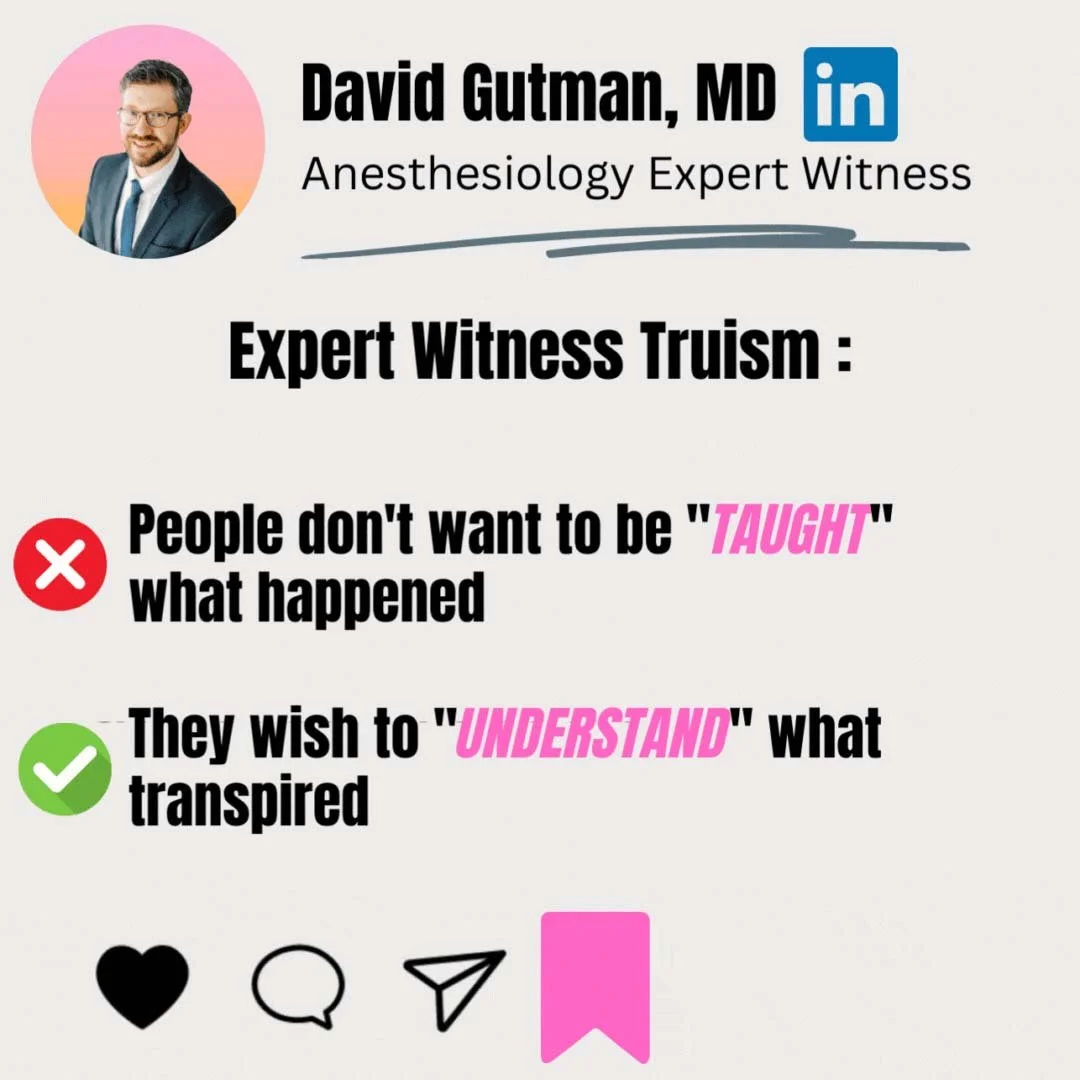 Expert Witness Truism: People Don’t Want To Be Taught They Wish To ...