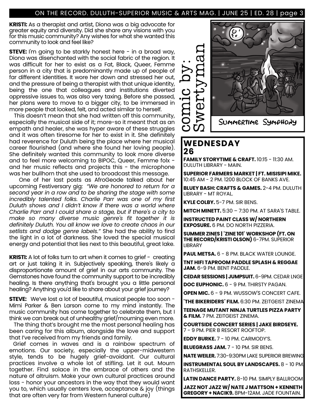 On The Record zine | Duluth, MN