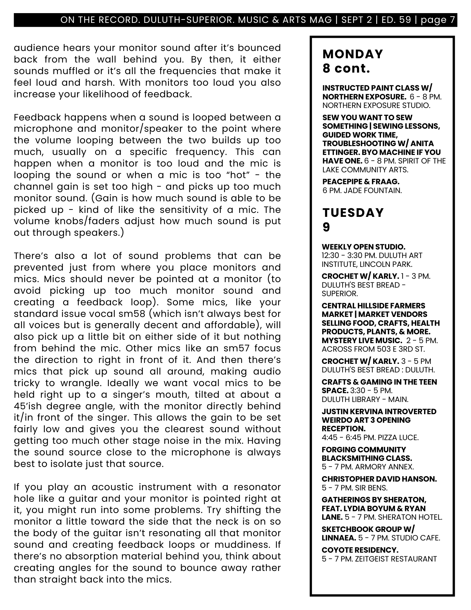 On The Record zine | Duluth, MN