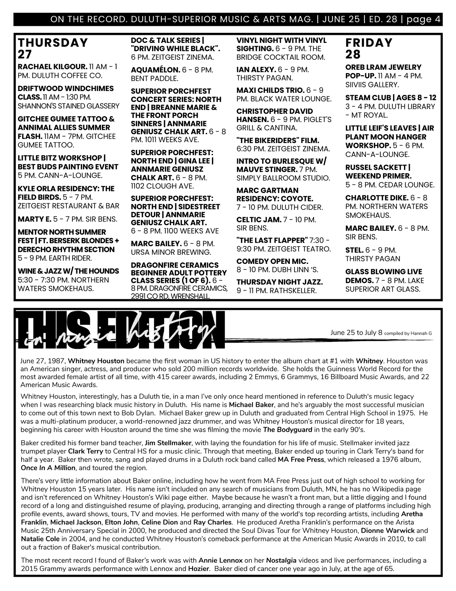 On The Record zine | Duluth, MN