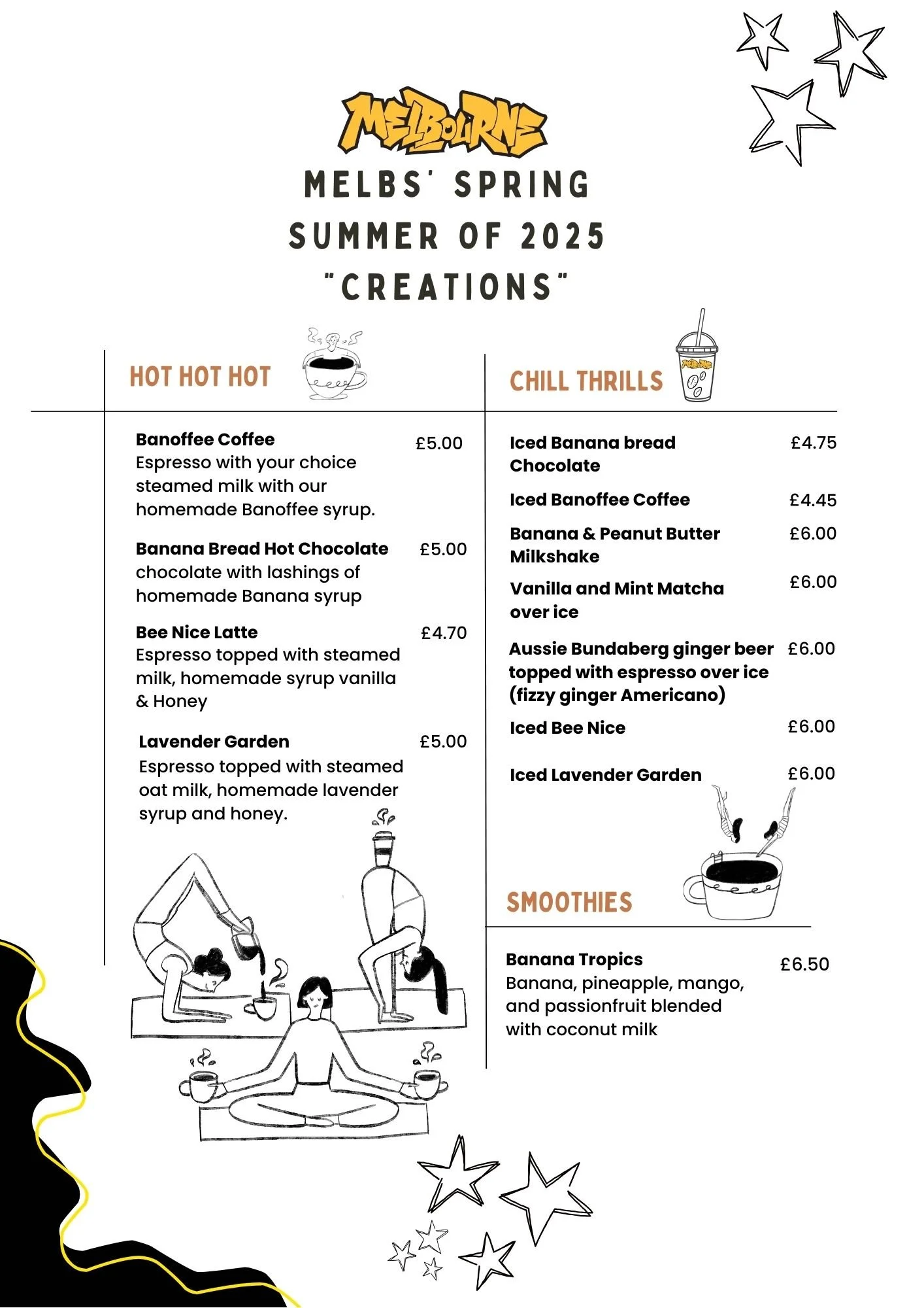 Menu — Melbourne in Lichfield