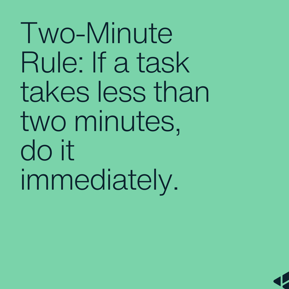 Improve Your Productivity with The Two-Minute Rule — versed