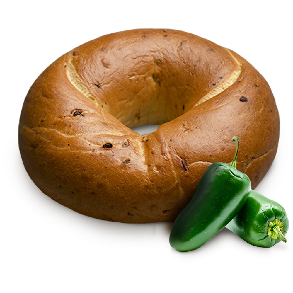 All Natural Jumbo Jalapeno Bagel — Guttenplan's Frozen Dough