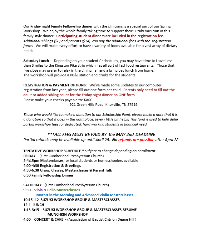 KASC Spring String Workshop 2025 — Bravura Music Academy