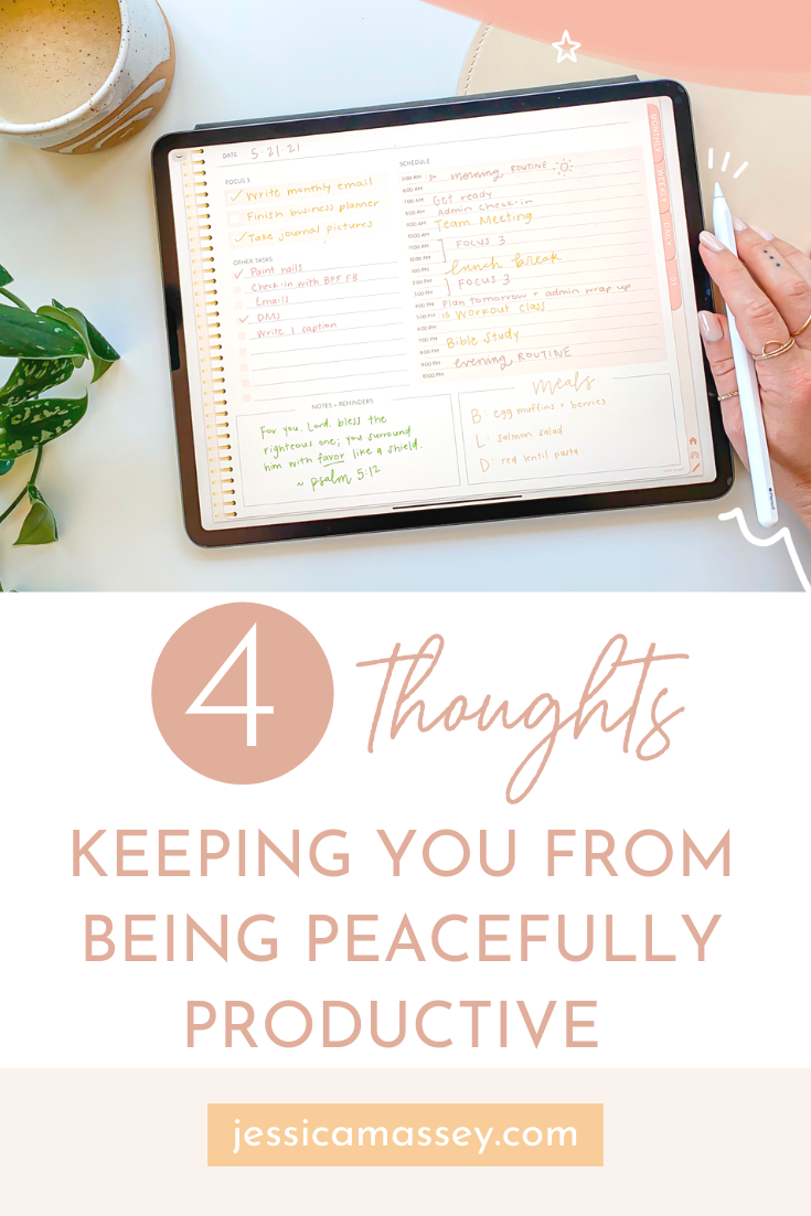 4 Thoughts Holding You Back from Being Peacefully Productive — Hustle ...