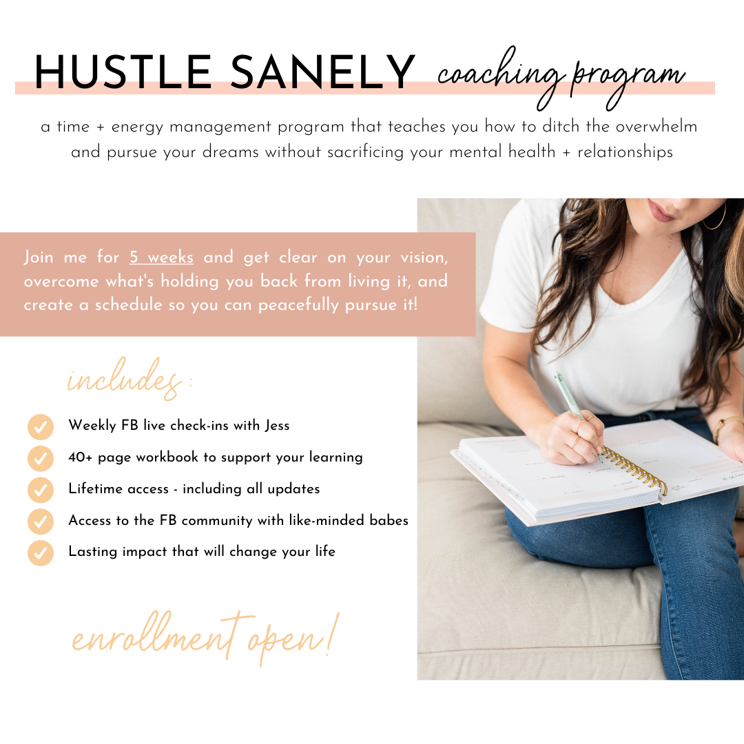 3 Thoughts That Might Be Holding You Back — Hustle Sanely® by Jess Massey