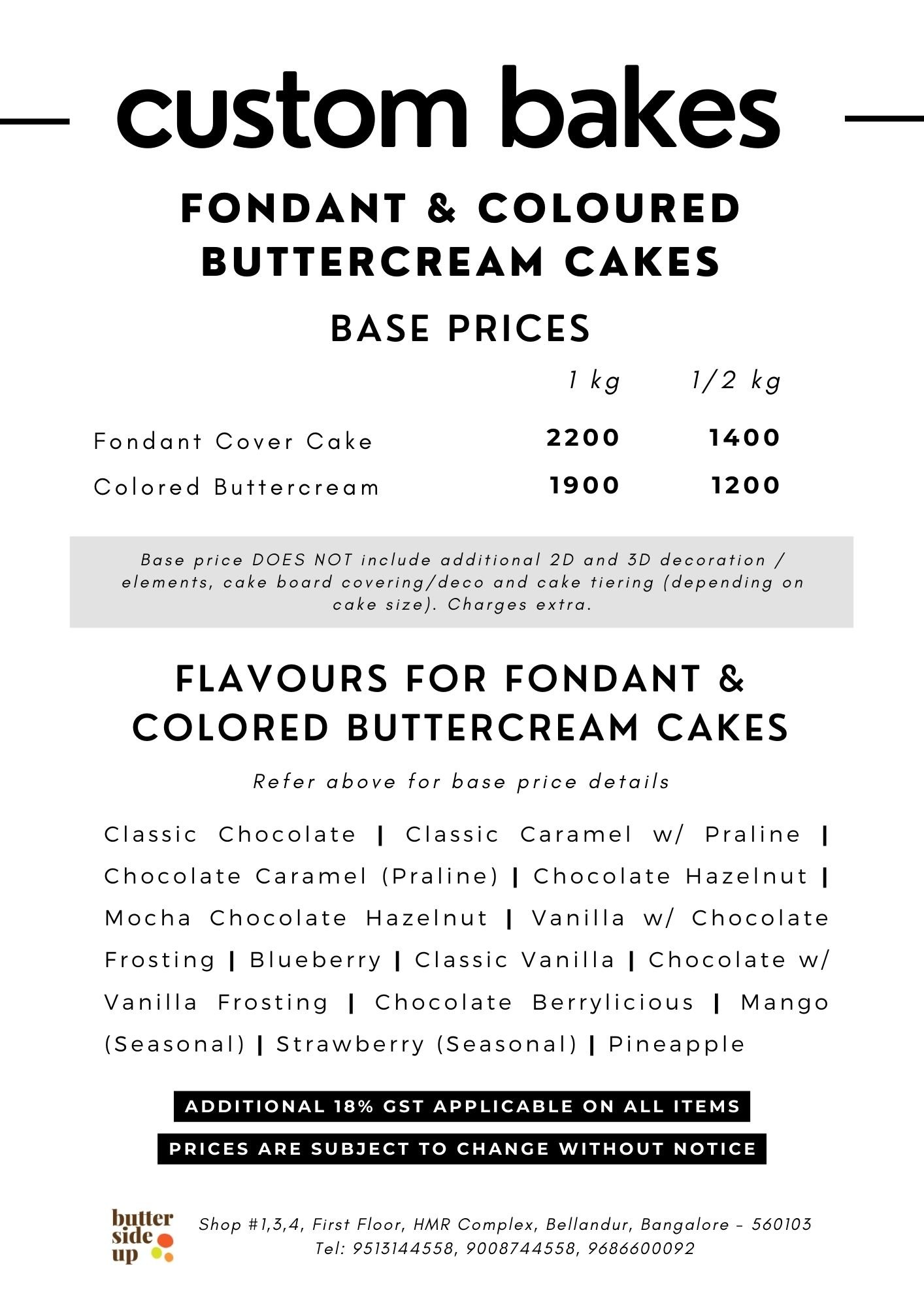 Menu - Custom Bakes — butter side up