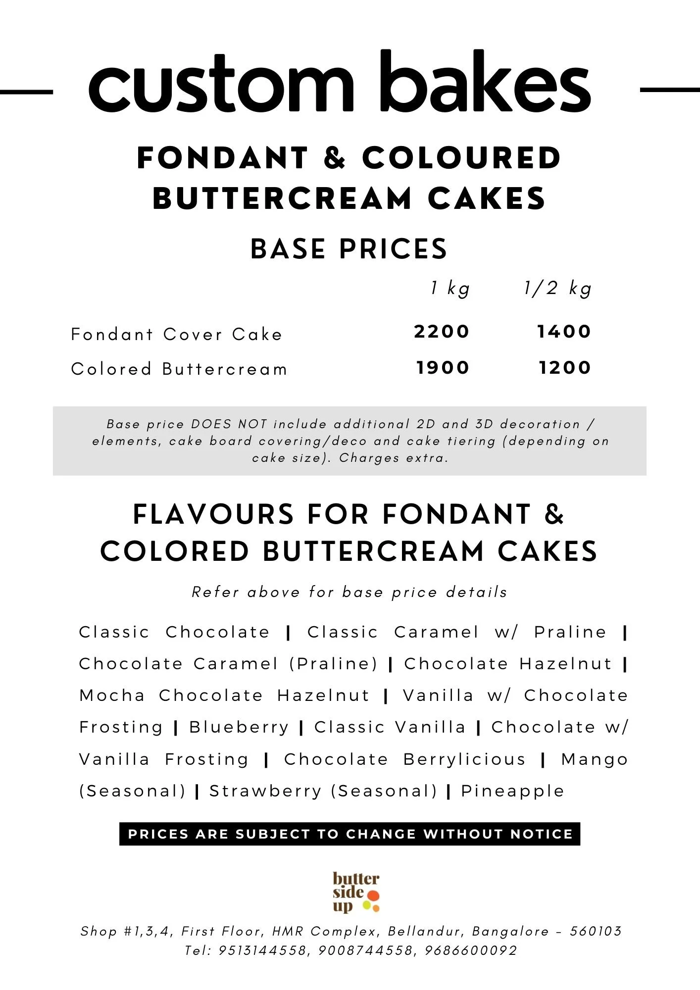 Menu - Custom Bakes — butter side up