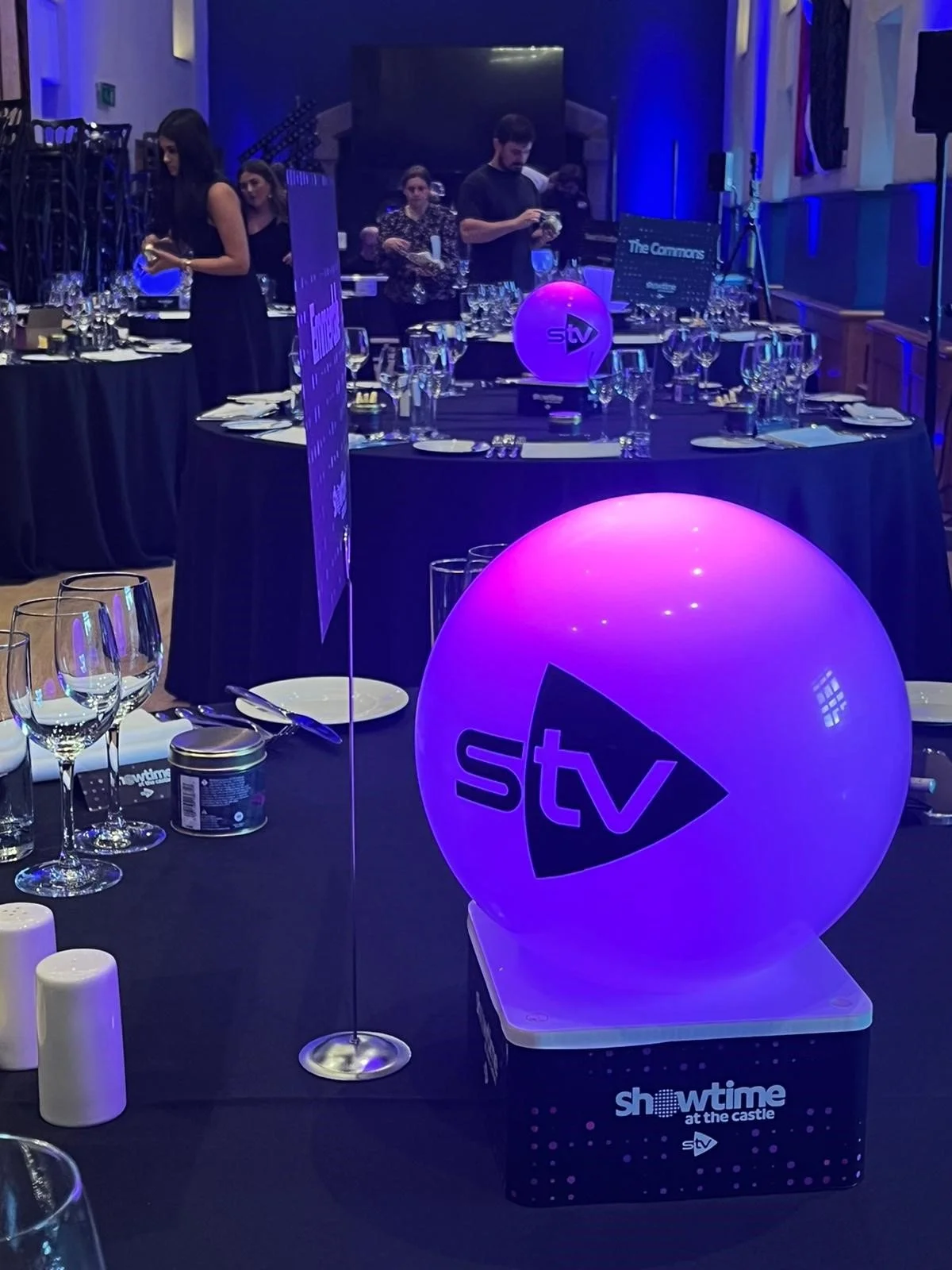 Table Centre Hire Scotland | LED Table Art & Event Centrepieces — Blue ...
