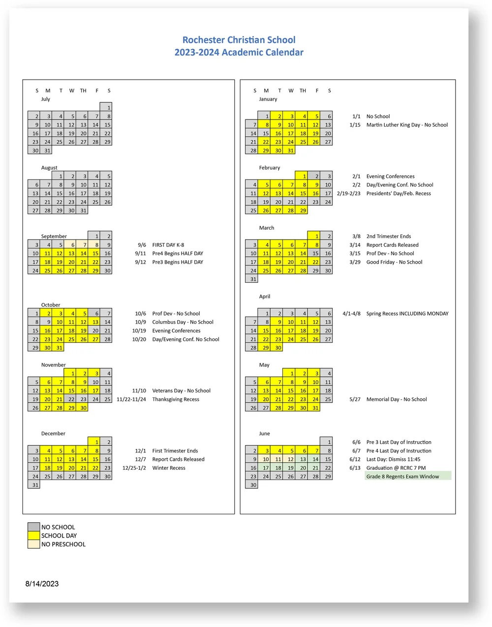 Parents — Rochester Christian School