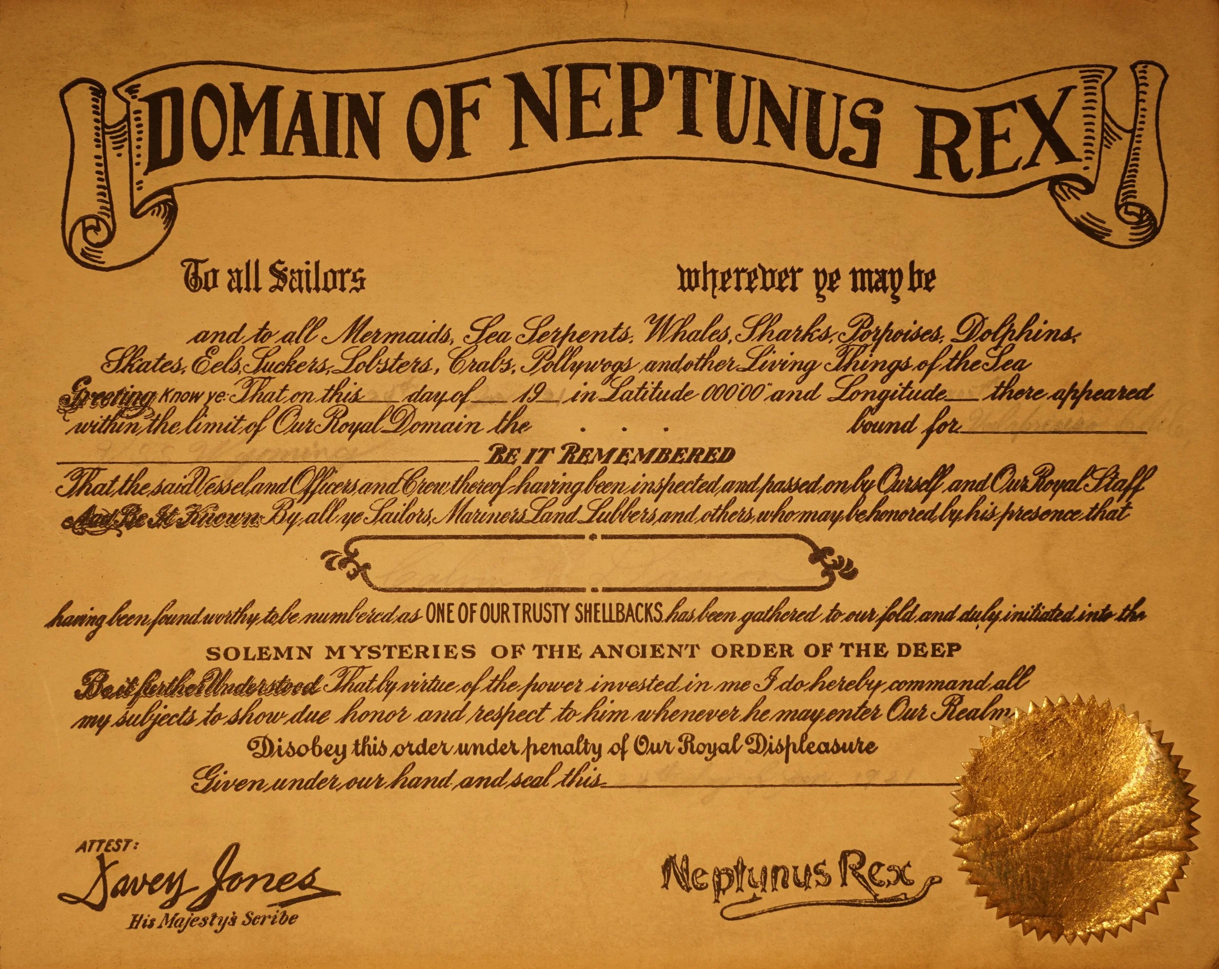 Shellbacks & Pollywogs — U.S. Naval Institute Archives