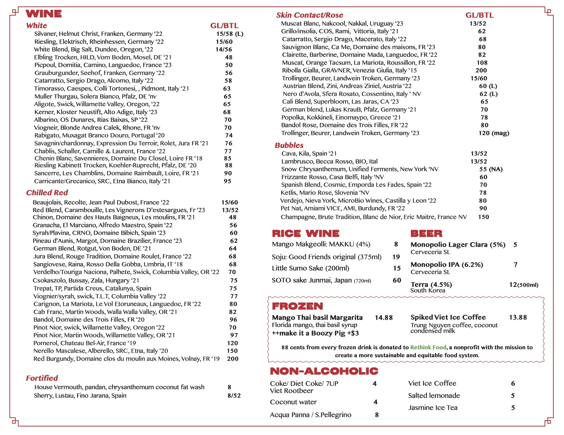 Menu — TÂM TÂM