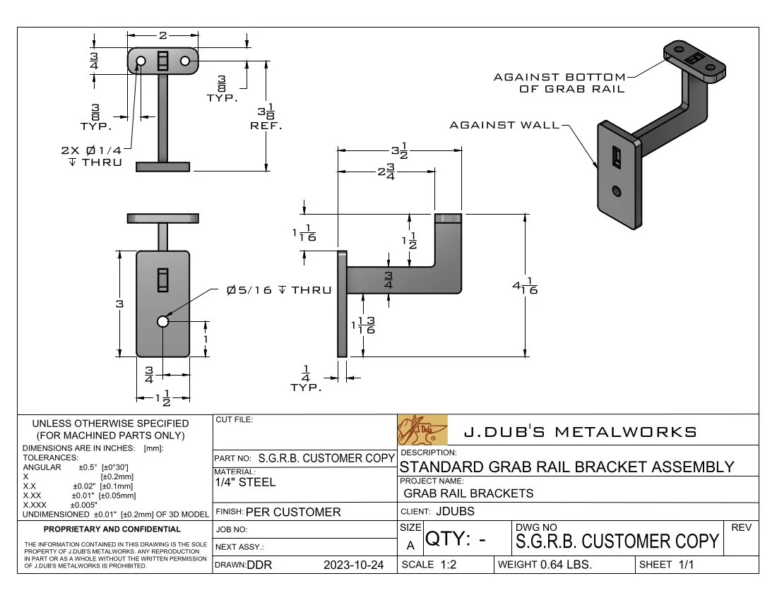 Durable Railing Brackets - J. Dub's Metalworks