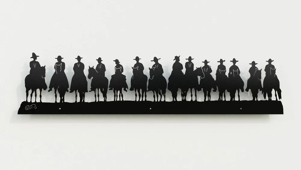 Cowboy Metal Art Silhouettes - Western Metal Signs - J. Dub's Metalworks