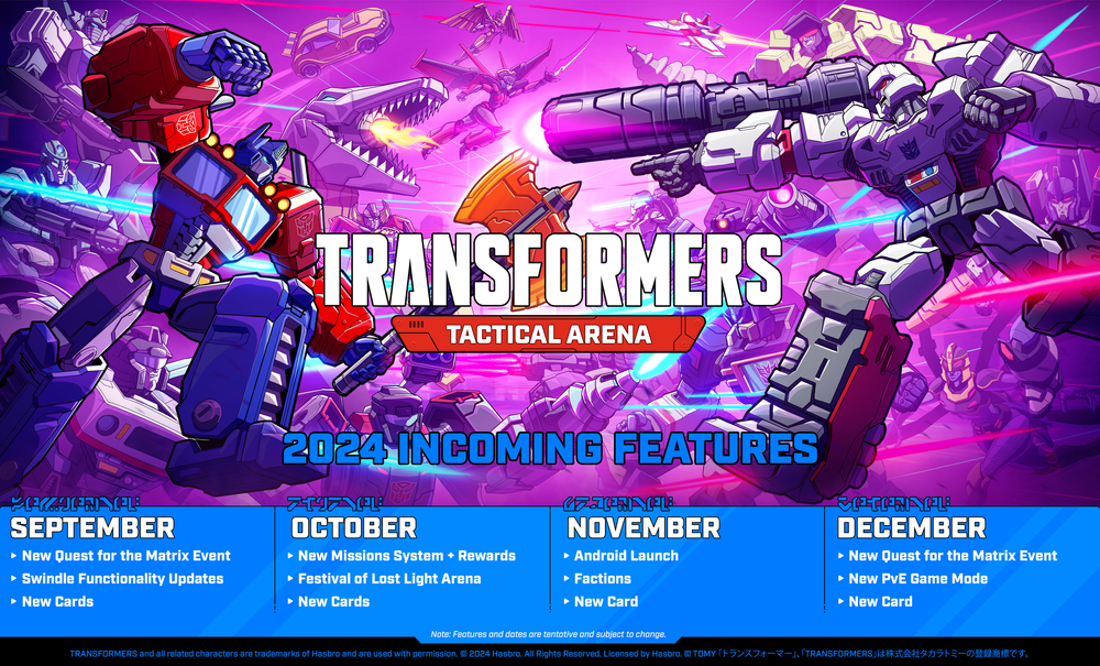 2024 Incoming Features — TRANSFORMERS: Tactical Arena | Official Website