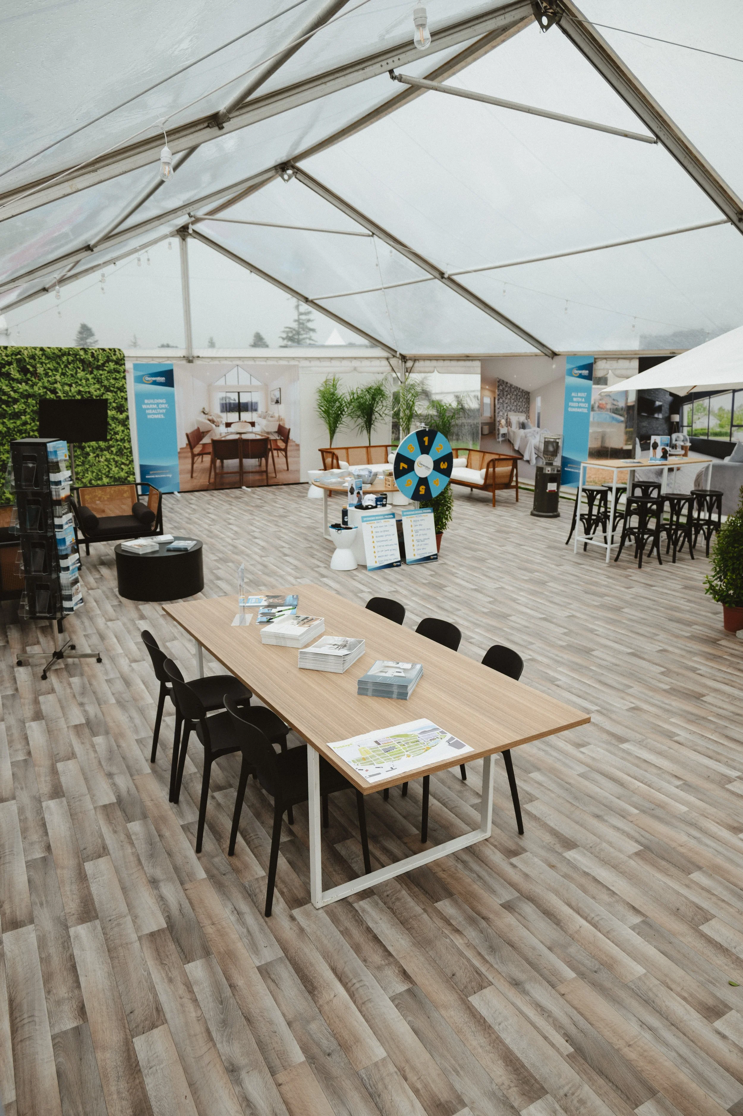 Wood Look Vinyl Marquee Flooring Hire — Lucy's