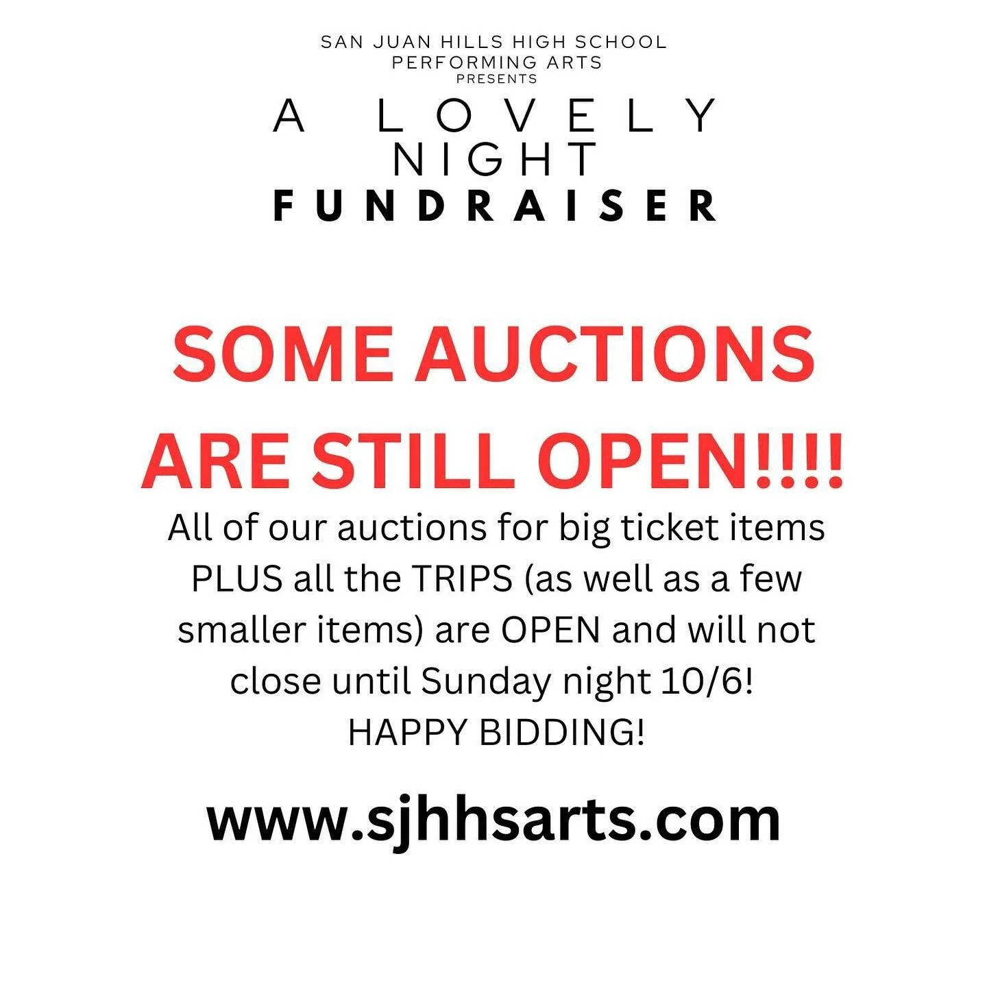 SJHHS Performing Arts Boosters