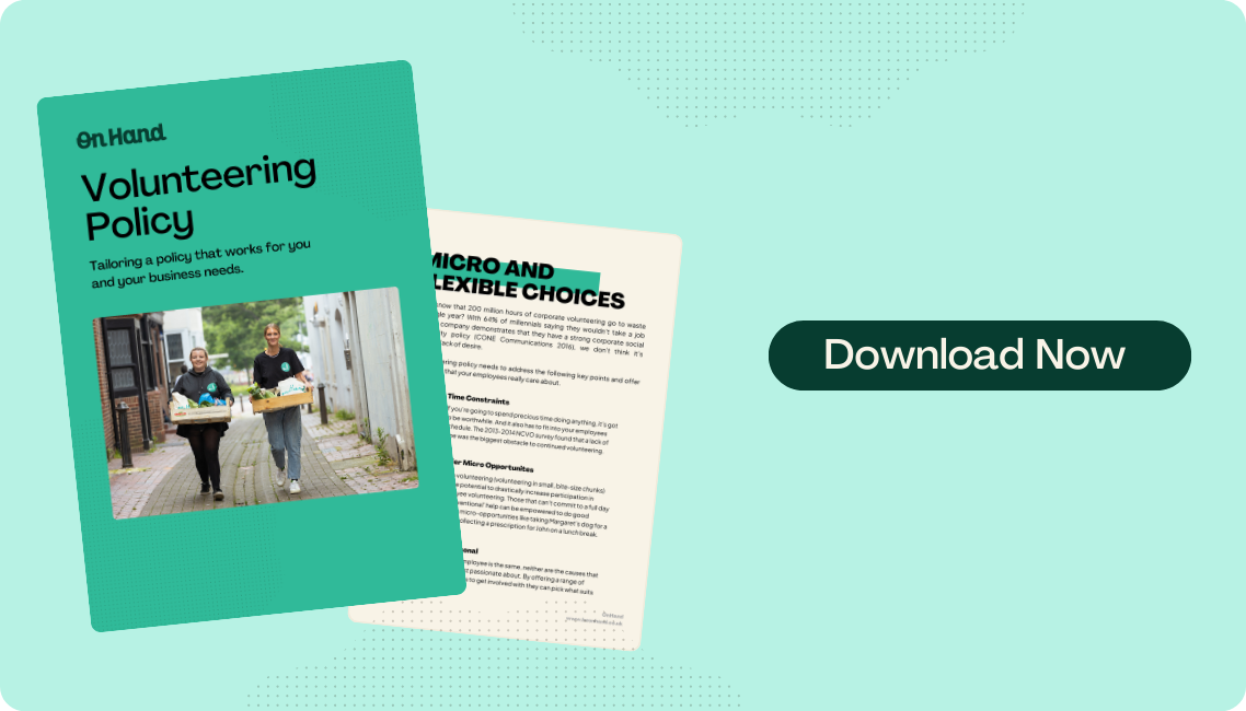 How To Create A Corporate Volunteering Policy — OnHand